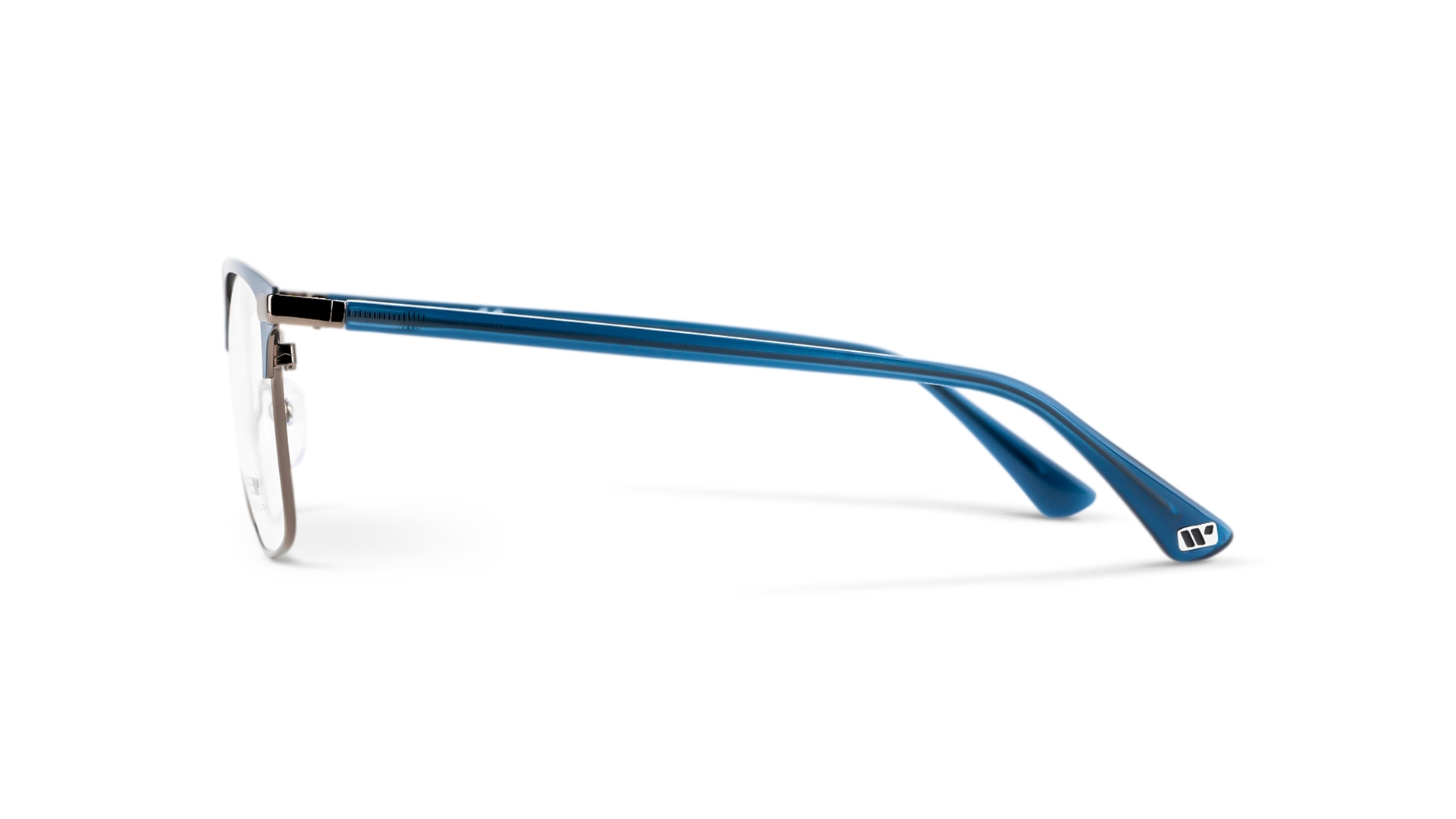 Web Men Square Shiny Blue Eyeglass | RivoliShop.com