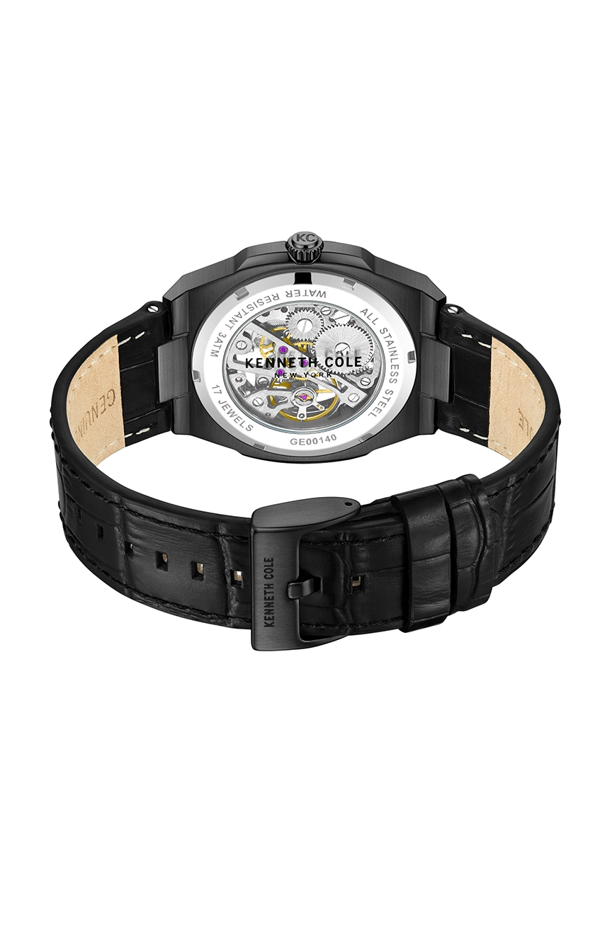 Kenneth Cole Kenneth Cole Mens Fashion Leather Mechanical Watch ...