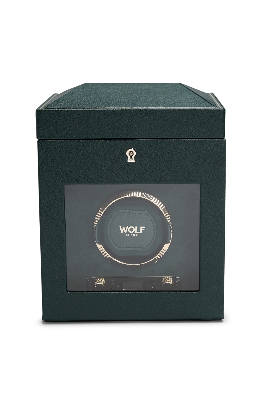 WOLF British Racing Single Watch Winder with Storage | RivoliShop.com