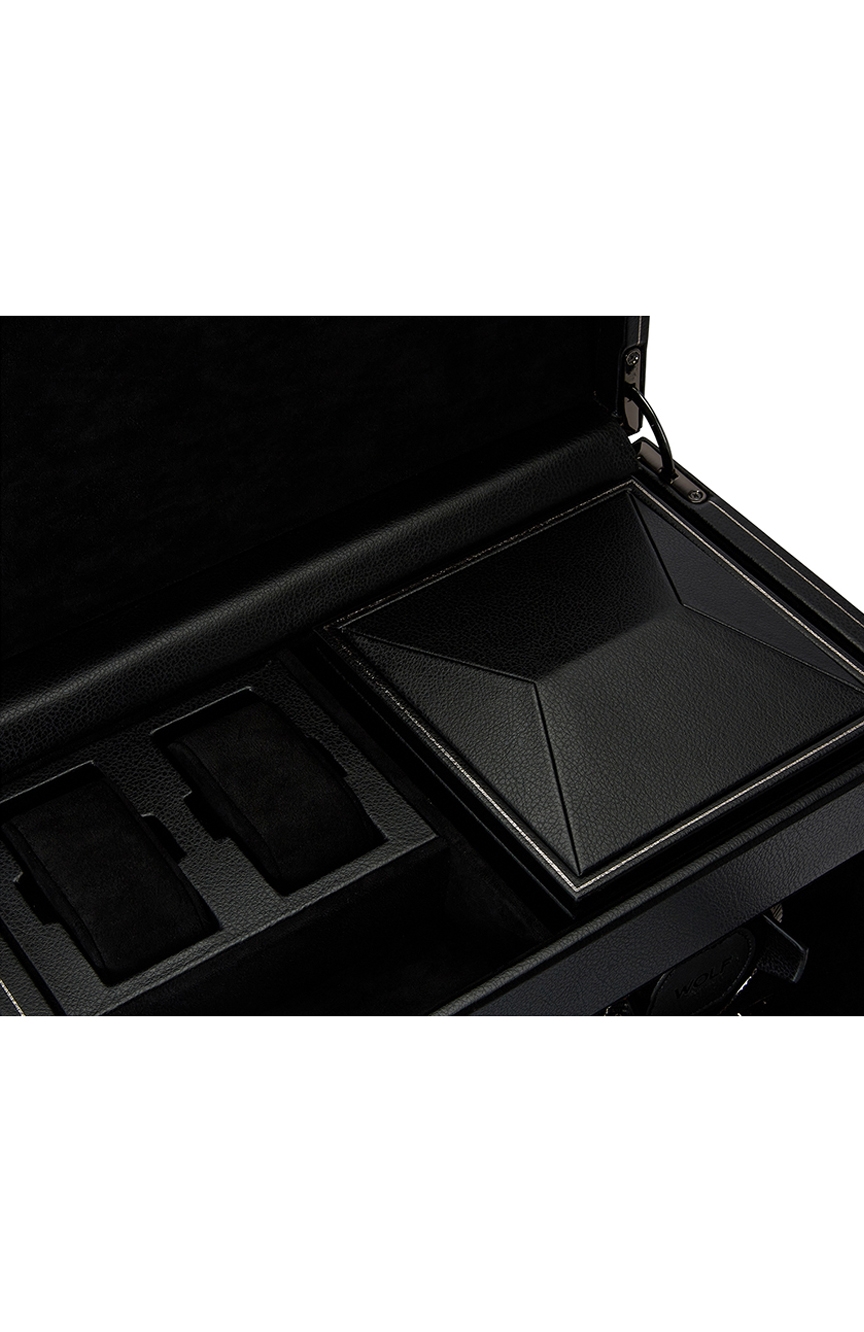 WOLF British Racing Double Watch Winder with Storage | RivoliShop.com