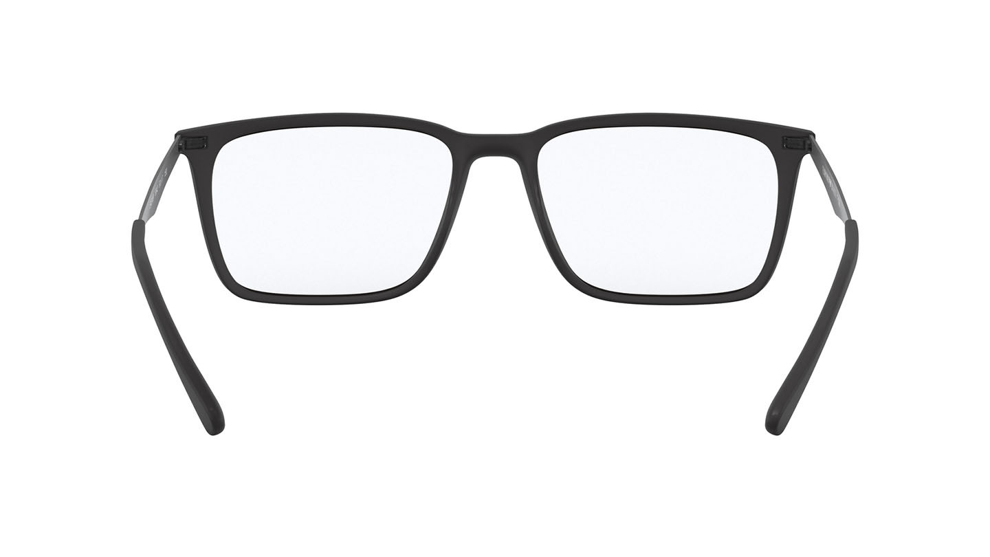 Emporio Armani Men Rectangle Matte Black Optical Frames | RivoliShop.com