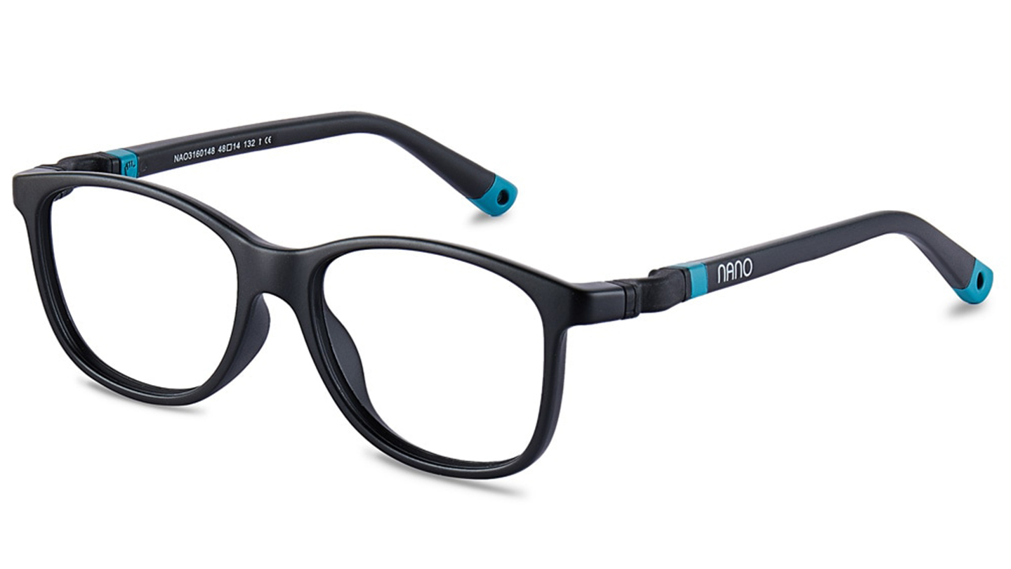 Nano Vista Boys Square Matte Black Optical Frame | RivoliShop.com