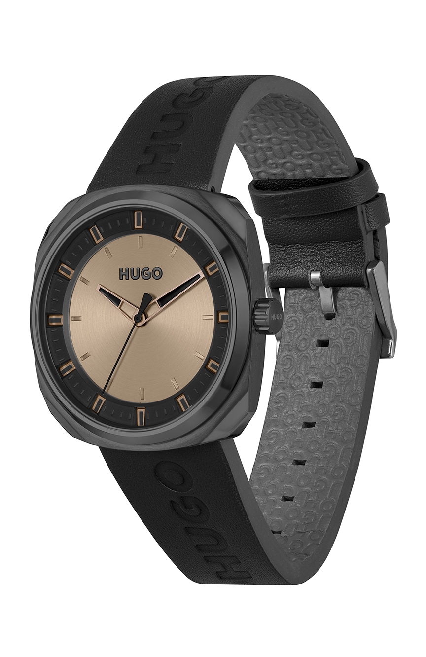 Hugo HUGO MENS QUARTZ CALFSKIN LEATHER WATCH - 1530308 | RivoliShop.com