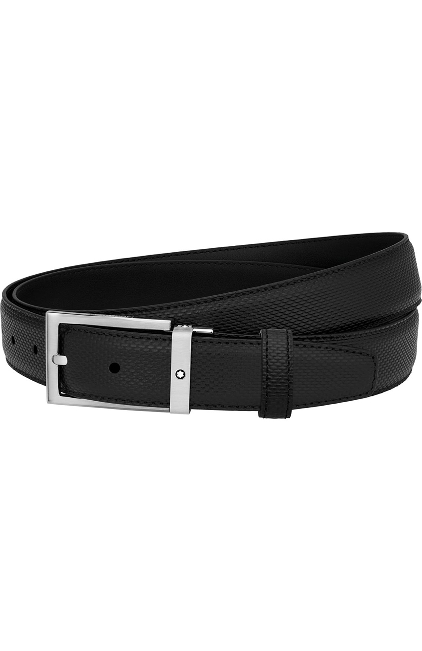 Montblanc Rectangular Shiny & Brushed Stainless Steel Pin Buckle Belt ...