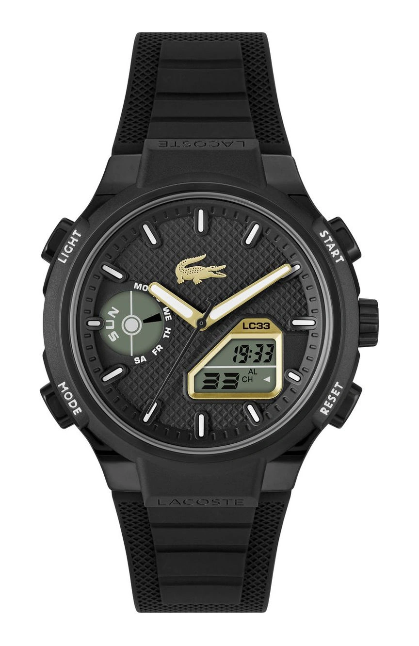 Lacoste Men Lc33 Round Silicone 45 mm | RivoliShop.com