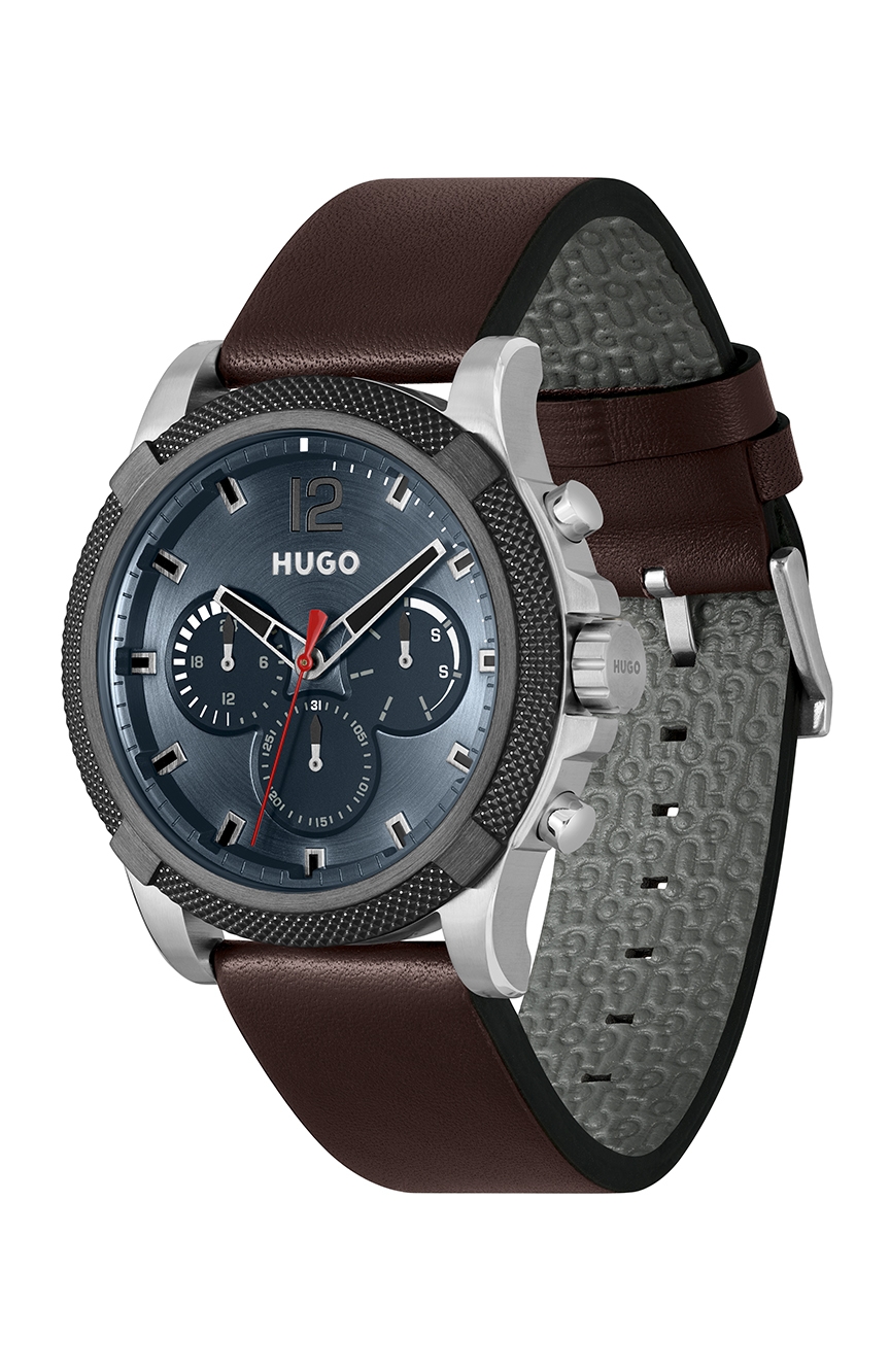 Hugo HUGO MENS QUARTZ LEATHER WATCH - 1530294 | RivoliShop.com