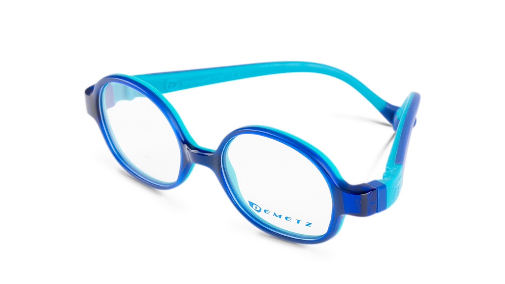 Little Demetz Kids Round Blue Eyeglass | RivoliShop.com