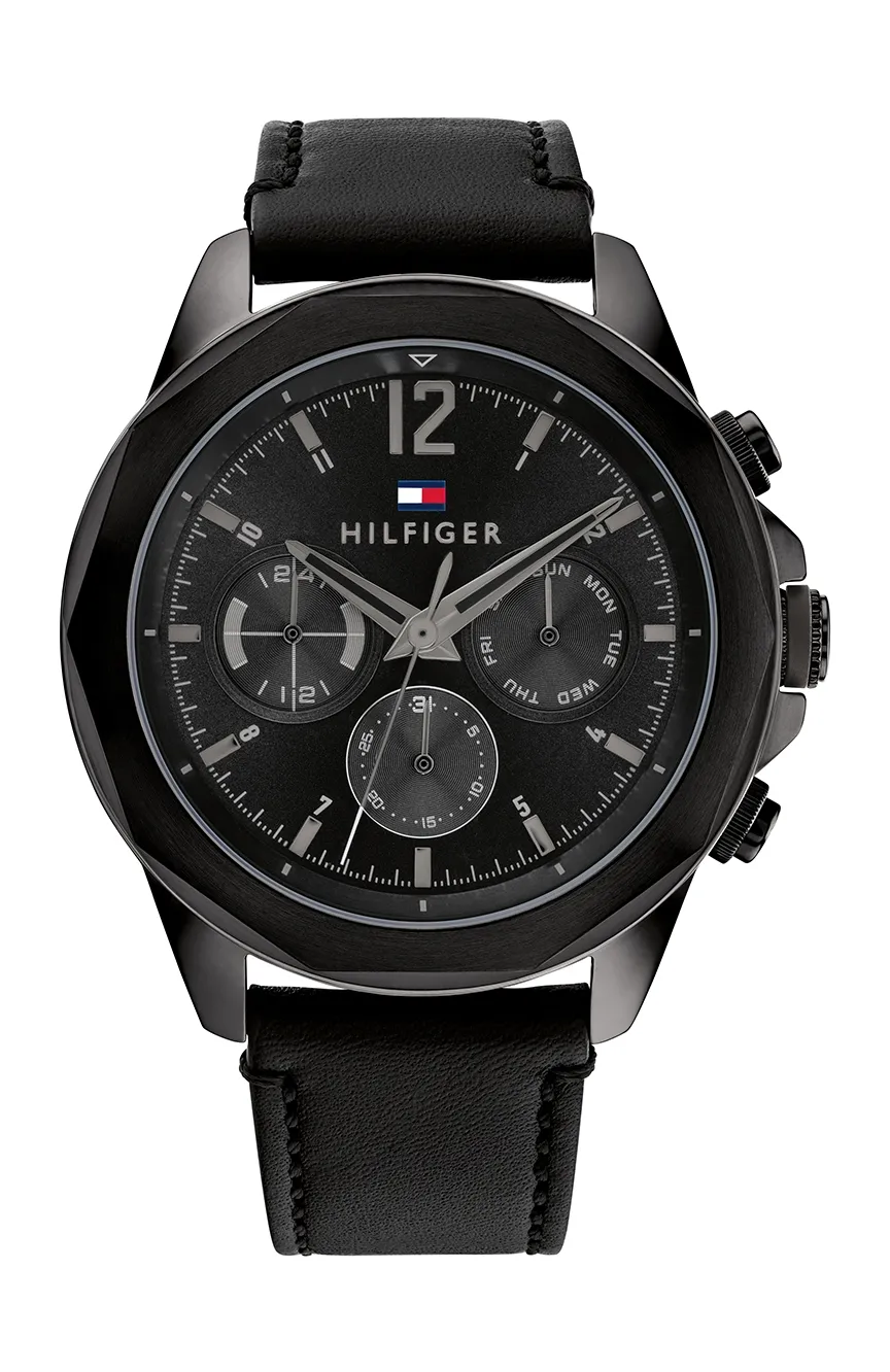 Tommy hilfiger leather watch store