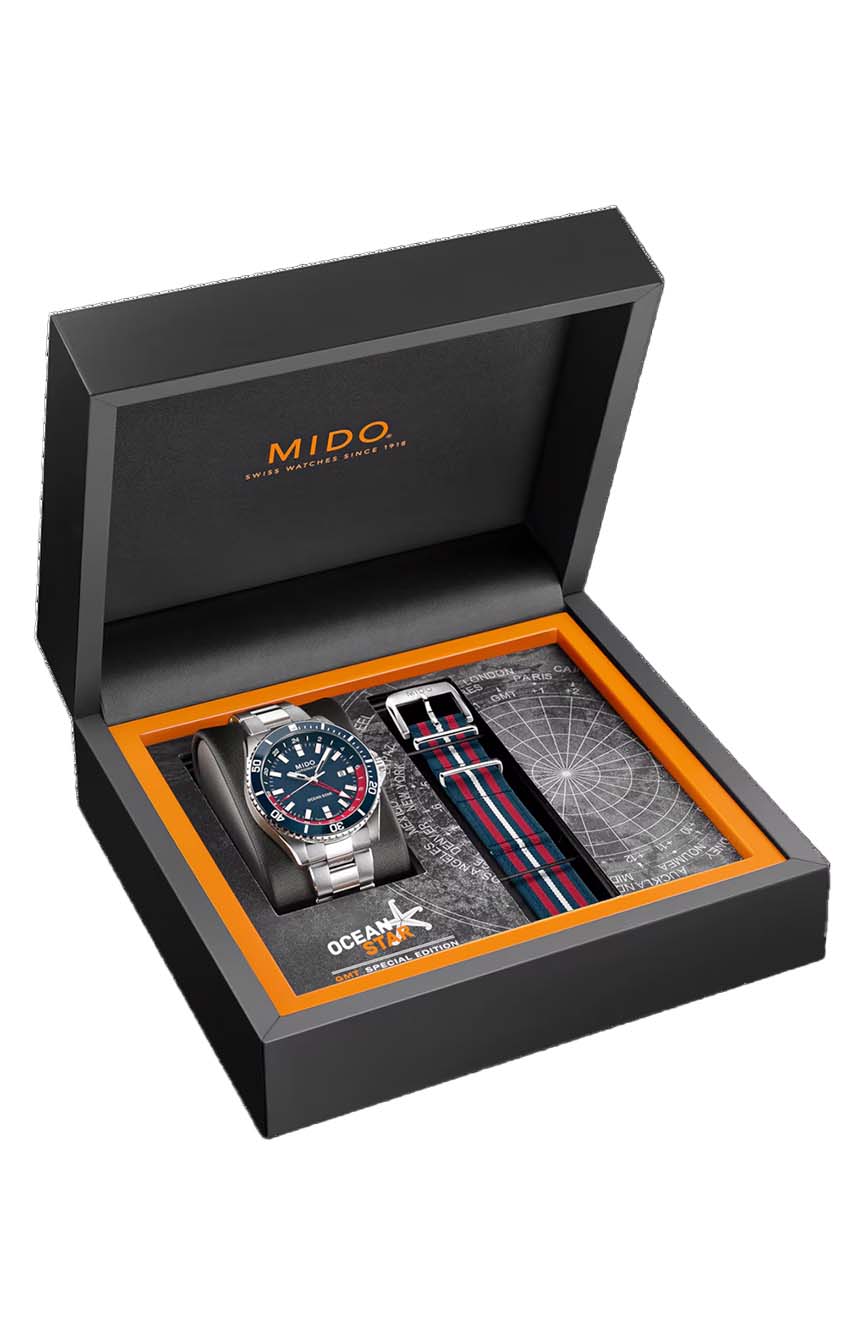 Mido OS CAPTAIN/BGR/A/STEEL/BLUE DIAL | RivoliShop.com