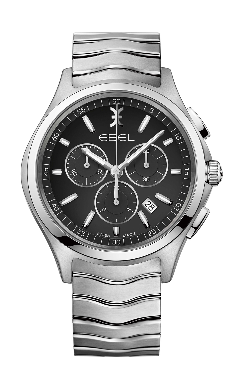 Ebel Mens Wave Quartz Stainless Steel Watch | RivoliShop.com
