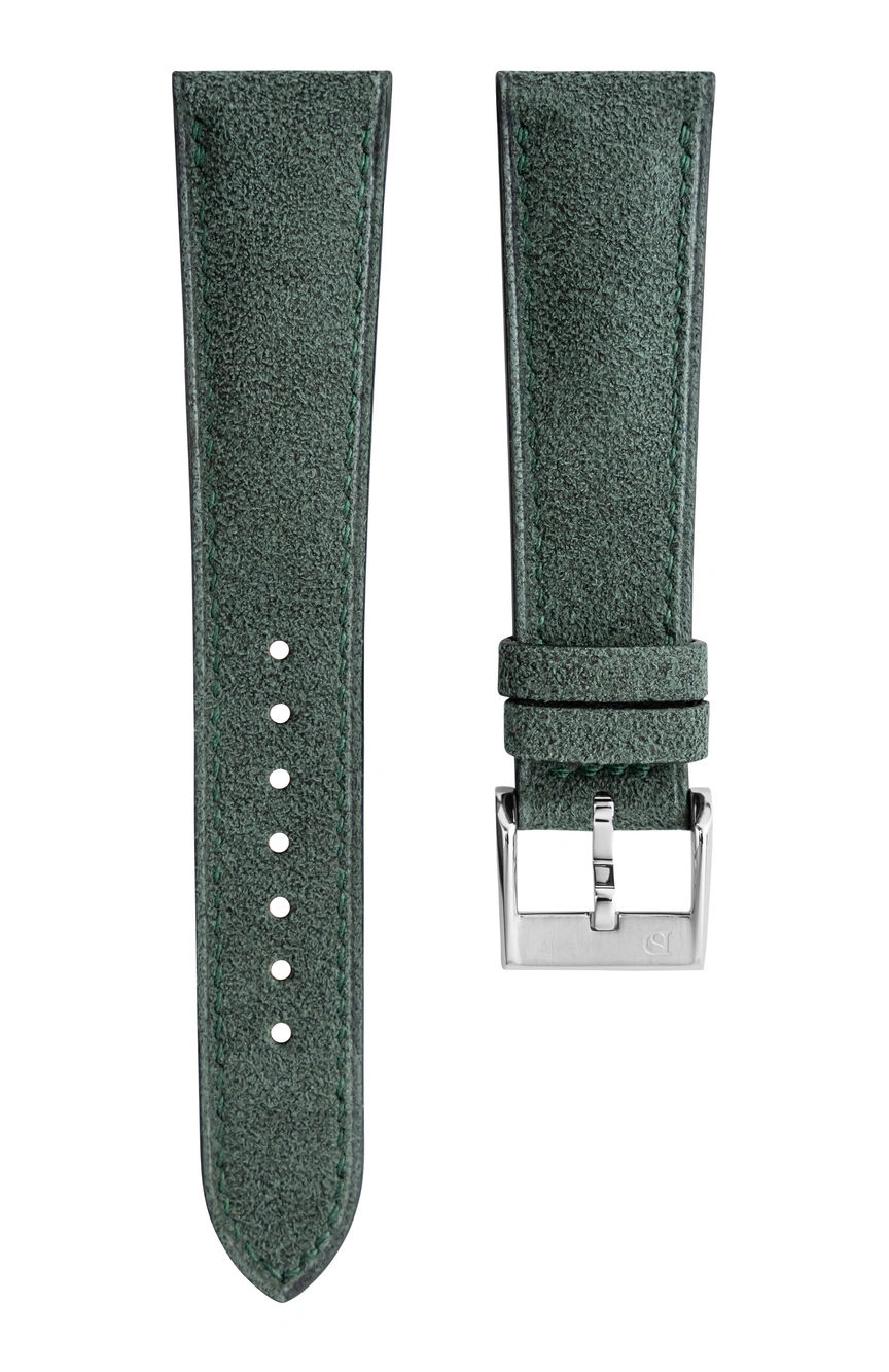 Delugs Leather - Green Alcantara Signature Strap | RivoliShop.com