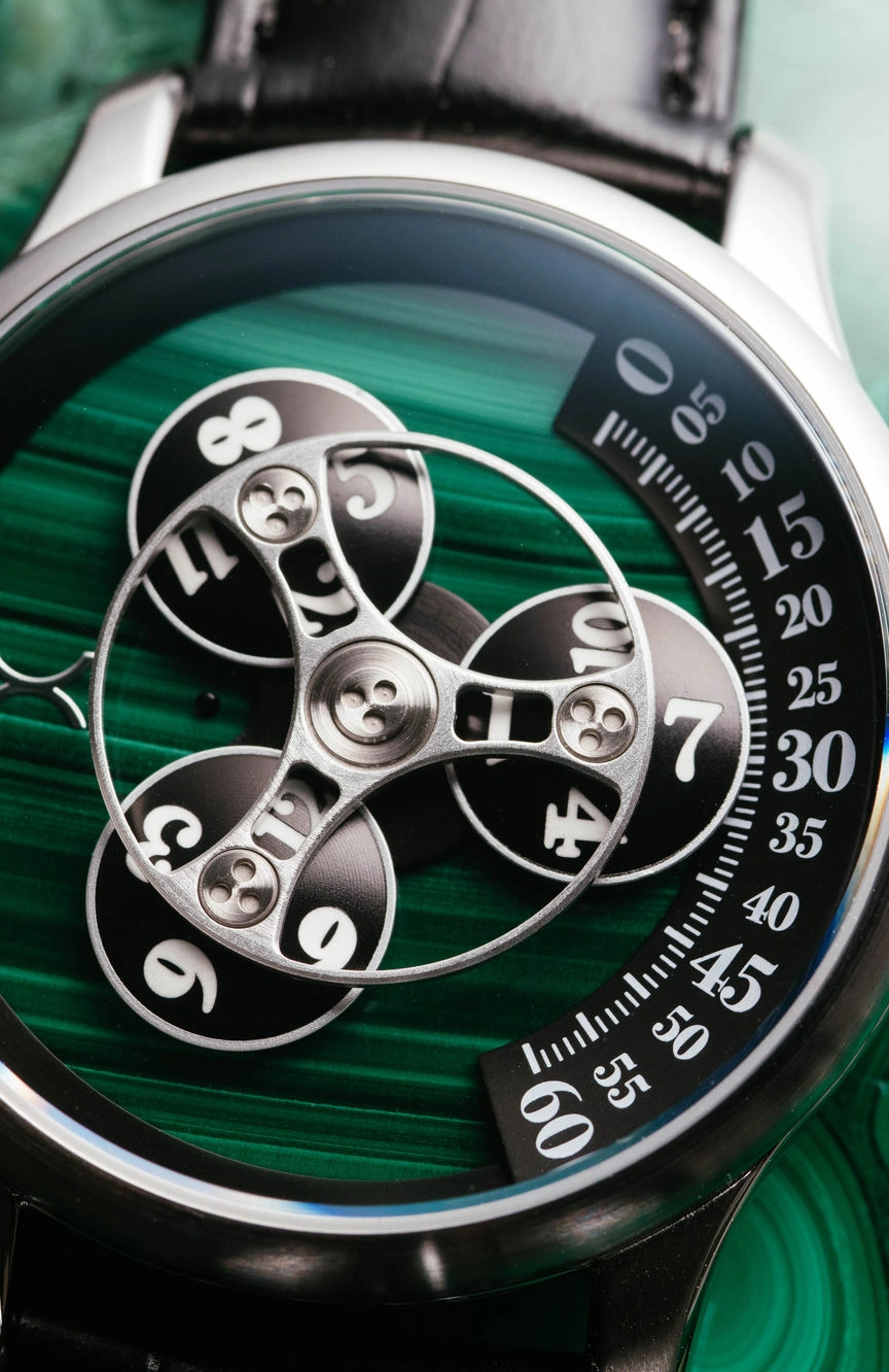 Xeric Triptych Automatic Wandering Hour Stone Edition Malachite ...