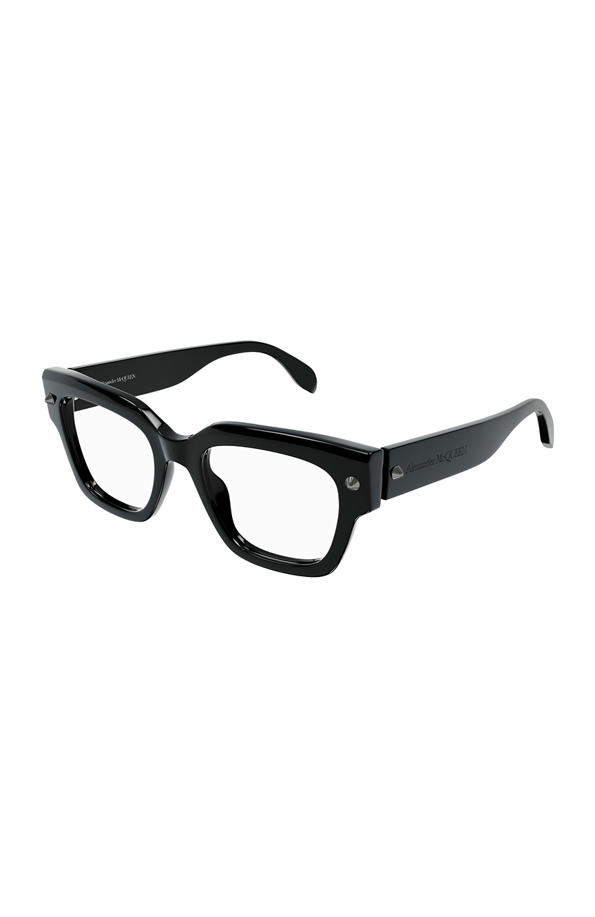 Alexander Mcqueen Men Rectangle Black Optical Frame | RivoliShop.com