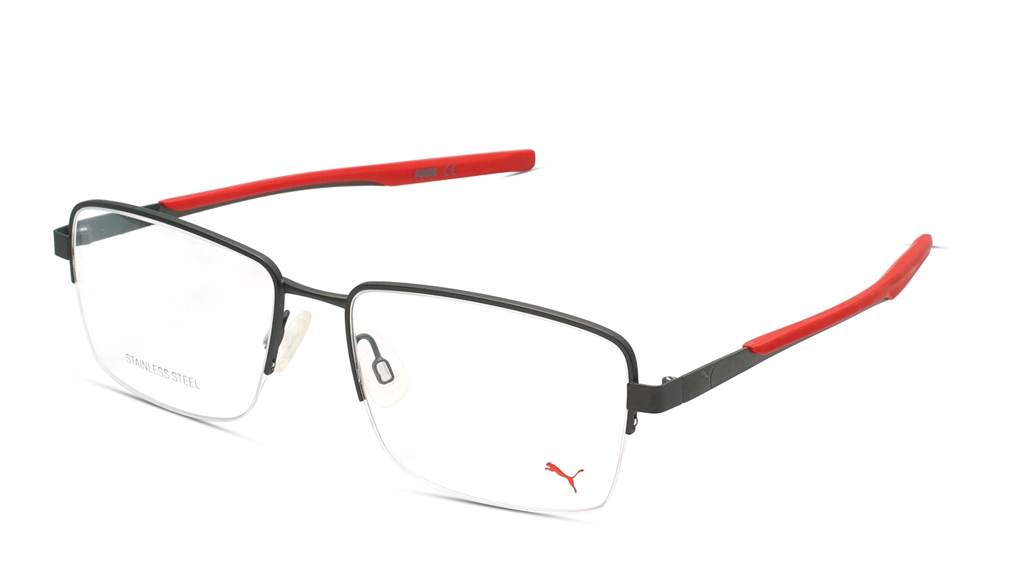 Puma Men Rectangular Square Ruthenium Optical Frame | RivoliShop.com