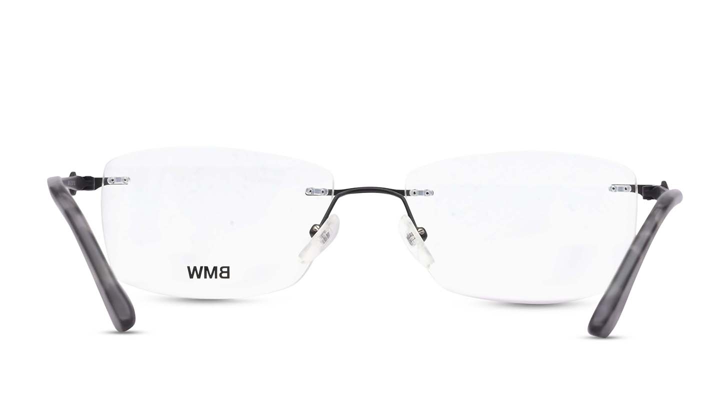 BMW Men Rectangle Matte Black Optical Frames | RivoliShop.com
