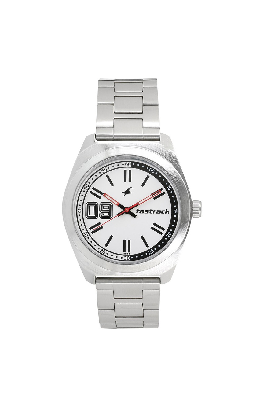 Titan Fastrack Varsity Quartz Analog White Dial Stainless Steel Strap ...